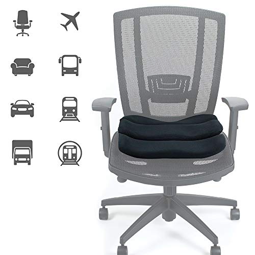 ObusForme Ergonomic Seat Cushion|Contoured Design Supports Pelvis and Thigh Alignment, Distributes Body Weight to Relieve Pressure Points|Foam Cushion Offers Superior Comfort (Bagged)
