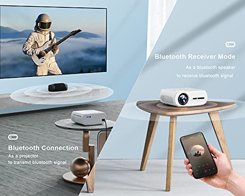 ONOAYO Projector Native 1080P 5G WiFi and 5.1 Bluetooth Projector & ONOAYO Adjustable Projector Tripod Stand