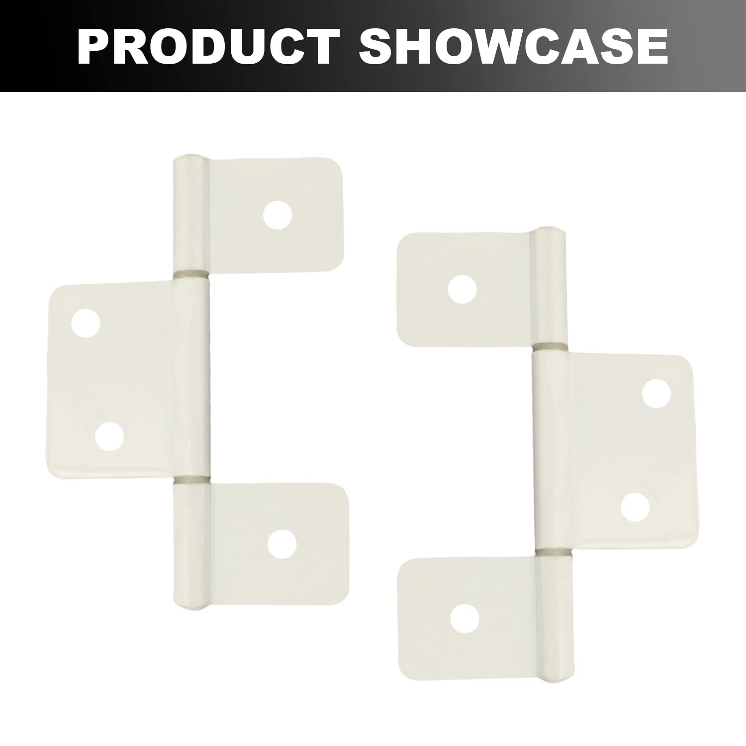 Three Leaf Non-Mortised Hinge for Mobile Home & RV Interior 6 Packa White Door Hinges with Screws