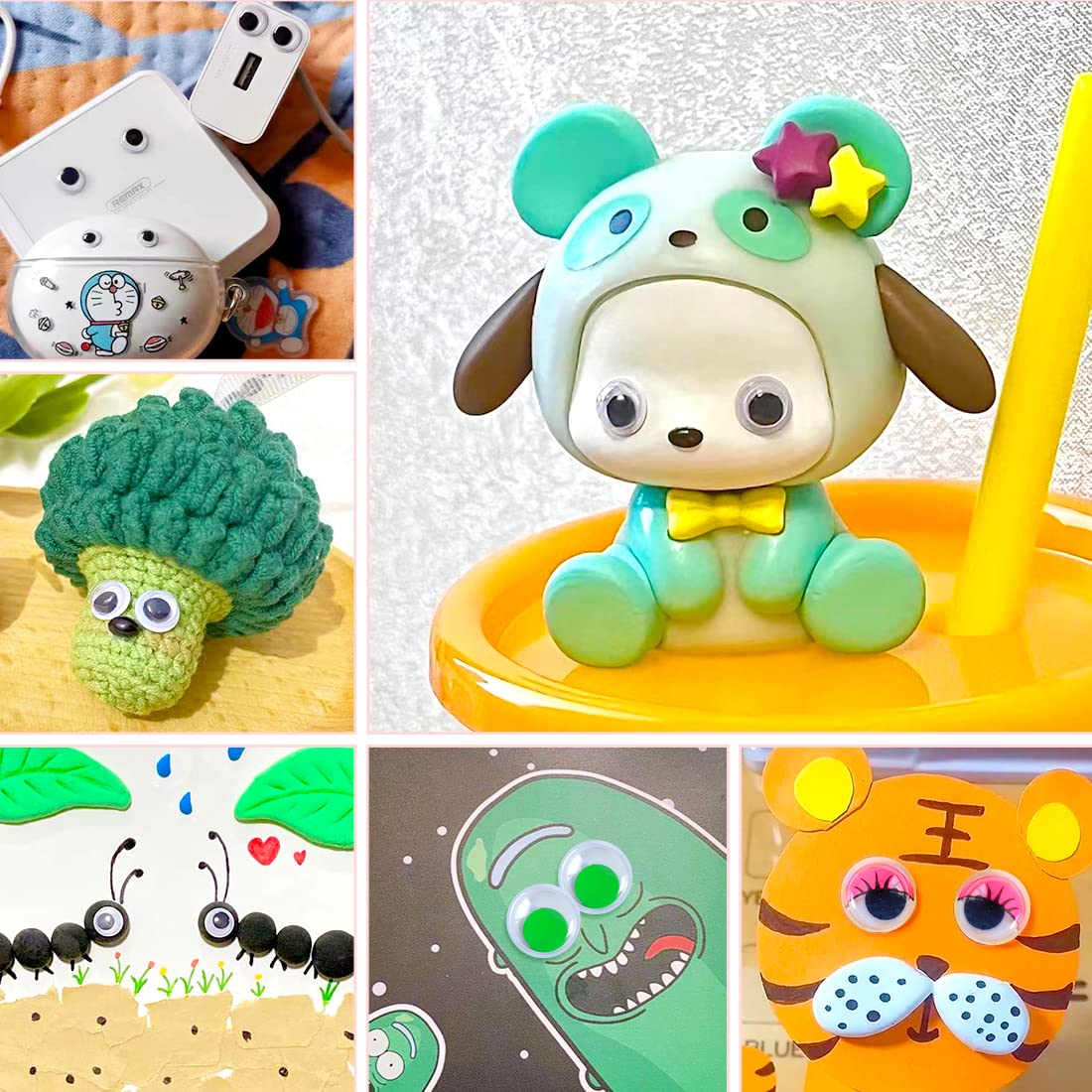 108pcs Felt Sheets + 2310pcs Googly Wiggle Eyes, Art and Craft Supplies.