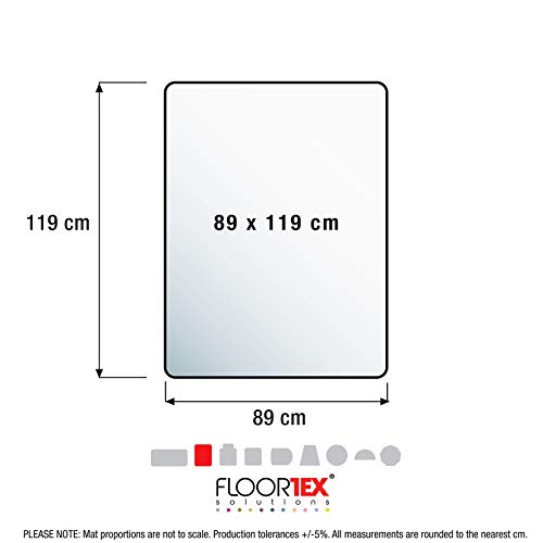 Floortex Extra Thick Heavy Duty Polycarbonate Chair Mat 35" x 47" for Hard Floors and Carpets