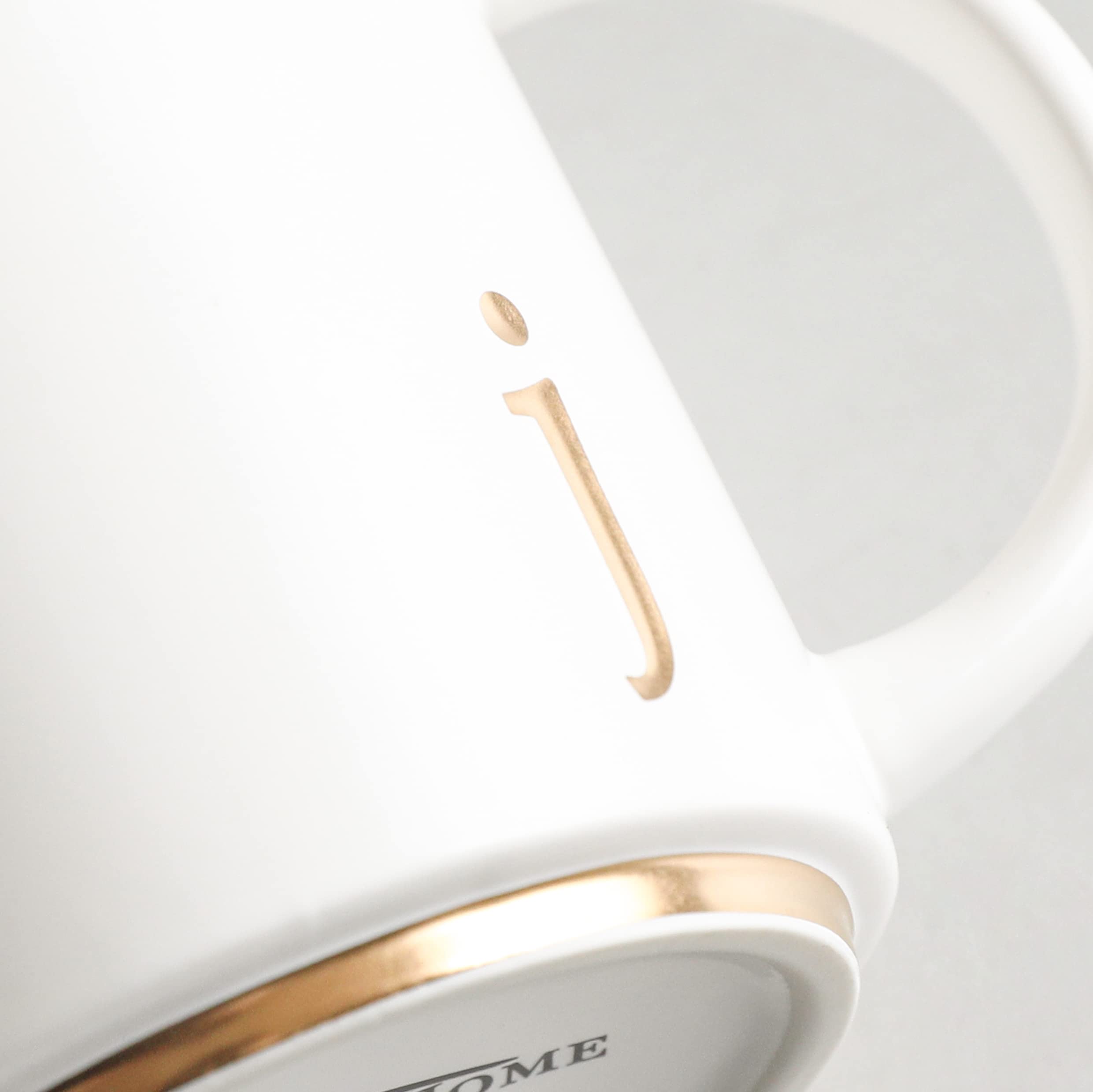 COLLECTIVE HOME - Monogram Ceramic Mugs, 15 oz Golden Initial Coffee Cups, Elegant Alphabet Tea Mugs, Elegant Personalized Mug with Gift Box, Luxurious Cups for Office and Home (j)