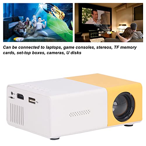 Pocket Video Projector, Portable Mini Home Projector Home Theater Movie Projector, for iOS, for Android, for Windows, PS, Laptop, Set Top Boxes, Cameras, U Disks, AV, USB, HDMI(#1)
