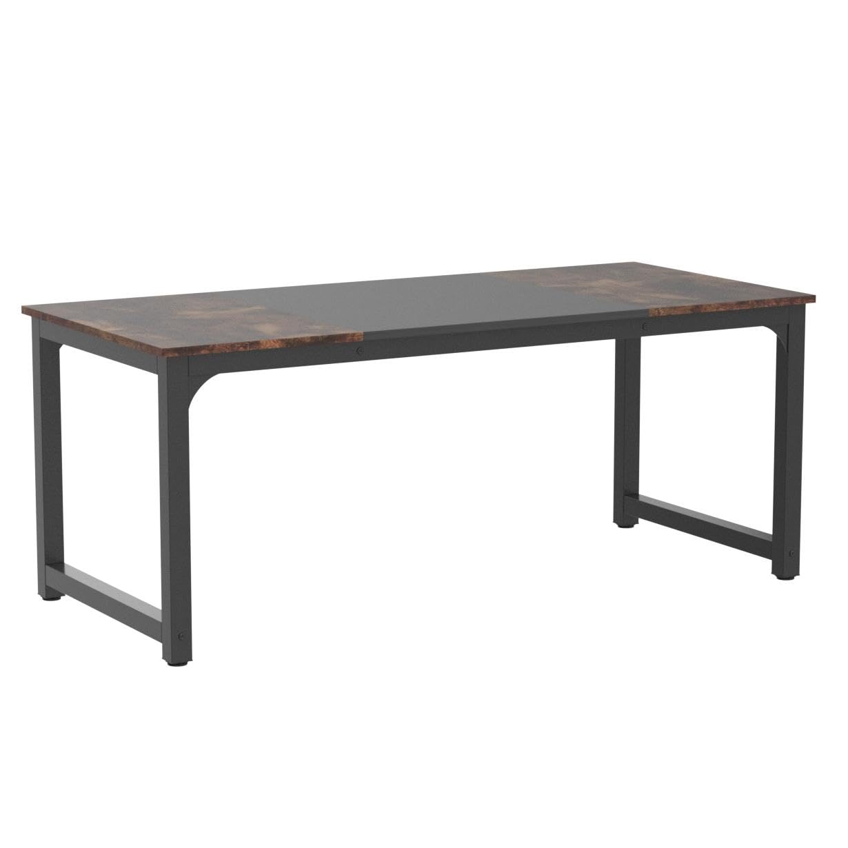 Tribesigns 71"x31.5" Dining Table, Industrial for 6-8 Person, Rectangular Dinner Table for Dining Room Kitchen Living Room, with Heavy Duty Metal Legs, White