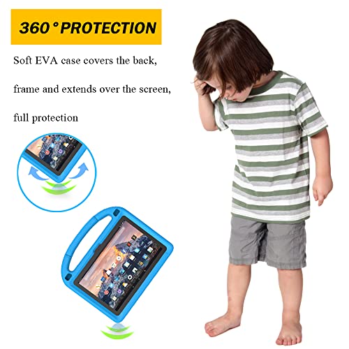 Case for 8 Inch Tablet (10th/12th Generation 2020/2022 Release) - DICEKOO Lightweight Shockproof Kids Case Cover for 8 inch Tablet - Blue