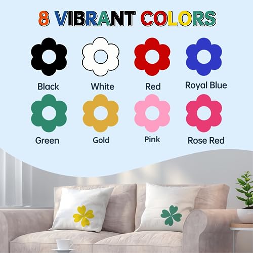 VAST WANT HTV Vinyl Bundle Heat Transfer Vinyl-8 Pack 12" x 5FT HTV Vinyl, Iron on Vinyl for All Cutter Machine, HTV Vinyl Rolls Easy to Cut & Weed