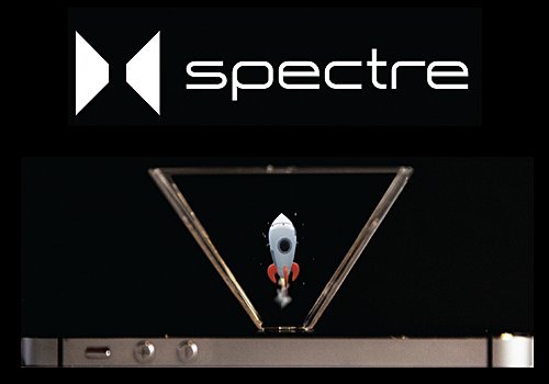 Pack of 2! Individually Packaged, 2X Spectre Hologram Smartphone Hologram Projector, Suitable for Any Smartphone, Compatible Holographic Prism