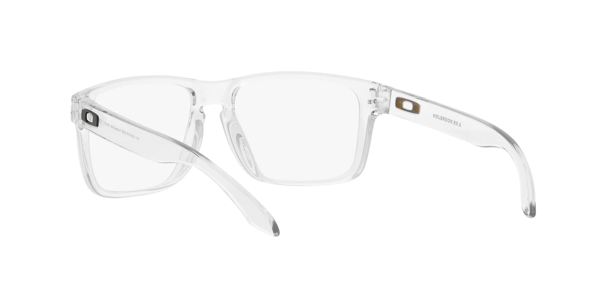 Oakley Men's Ox8100f Holbrook Rx Low Bridge Fit Square Prescription Eyewear Frames, Polished Clear/Demo Lens, 56 mm