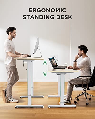 Totnz Electric Standing Desk Height Adjustable Table, Ergonomic Home Office Furniture