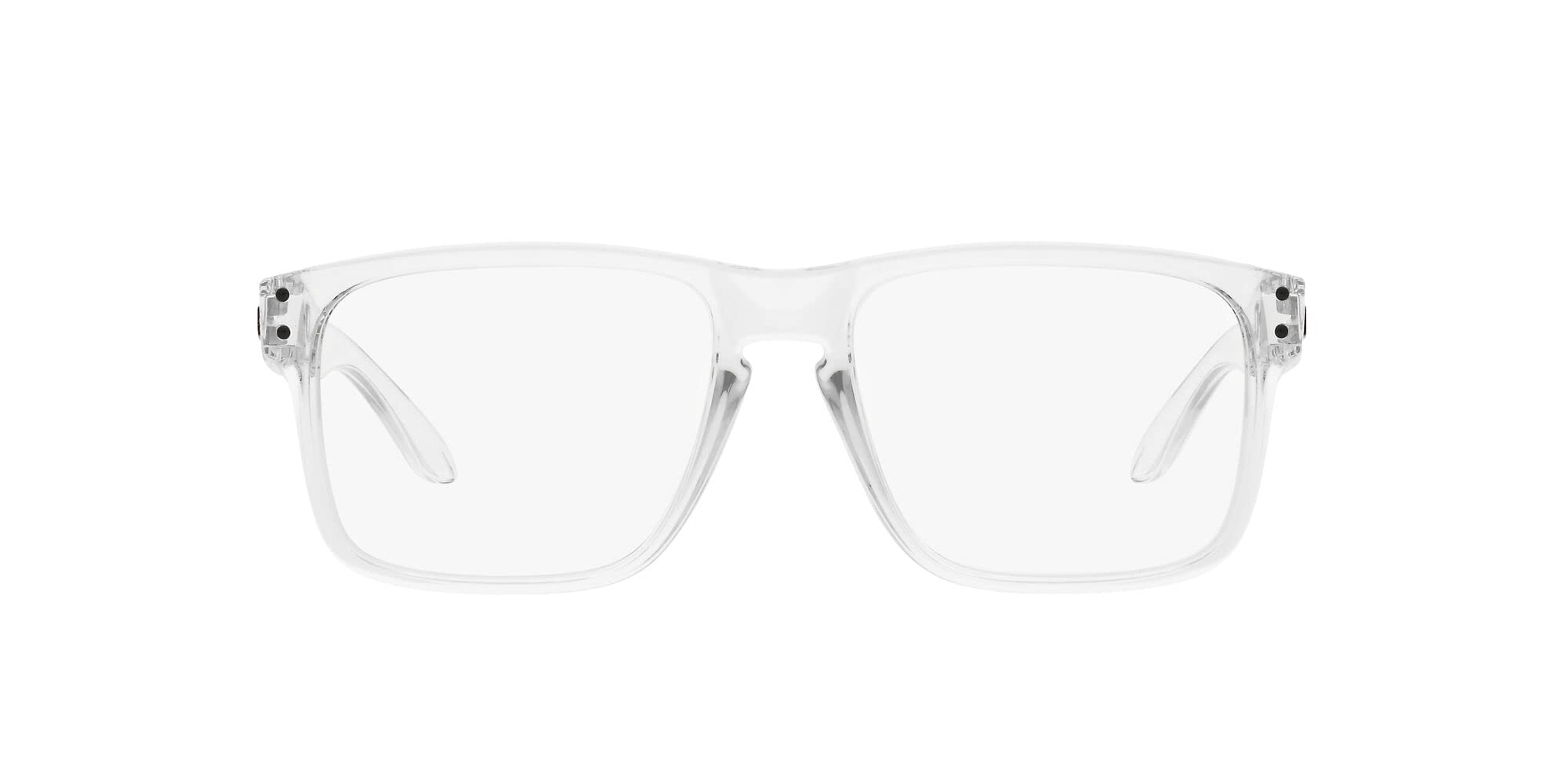 Oakley Men's Ox8100f Holbrook Rx Low Bridge Fit Square Prescription Eyewear Frames, Polished Clear/Demo Lens, 56 mm
