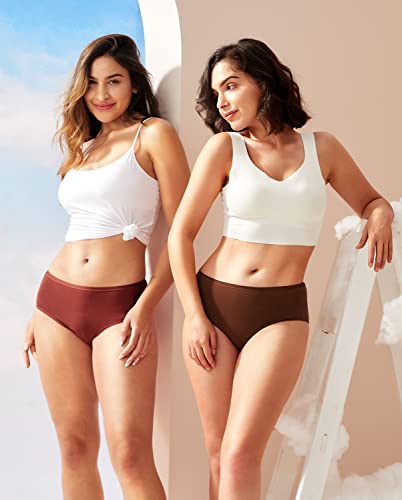 Reshinee Cotton Women's Underwear Breathable Full Briefs Soft Panties Comfort Underpants Ladies Panties 4 Pack