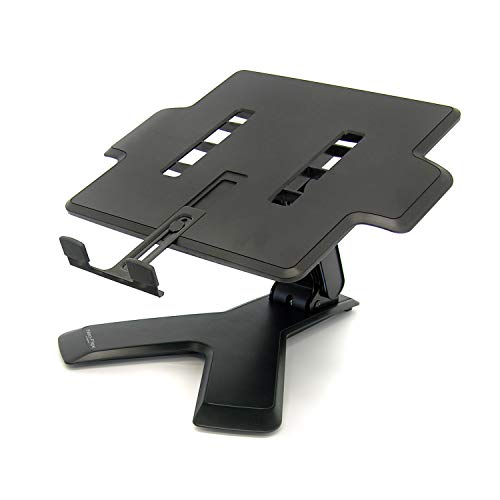 Ergotron β Neo-Flex Elevated Laptop Stand for Desk, 6 Inch Adjustable Height β for Laptops up to 21 Inches β Black