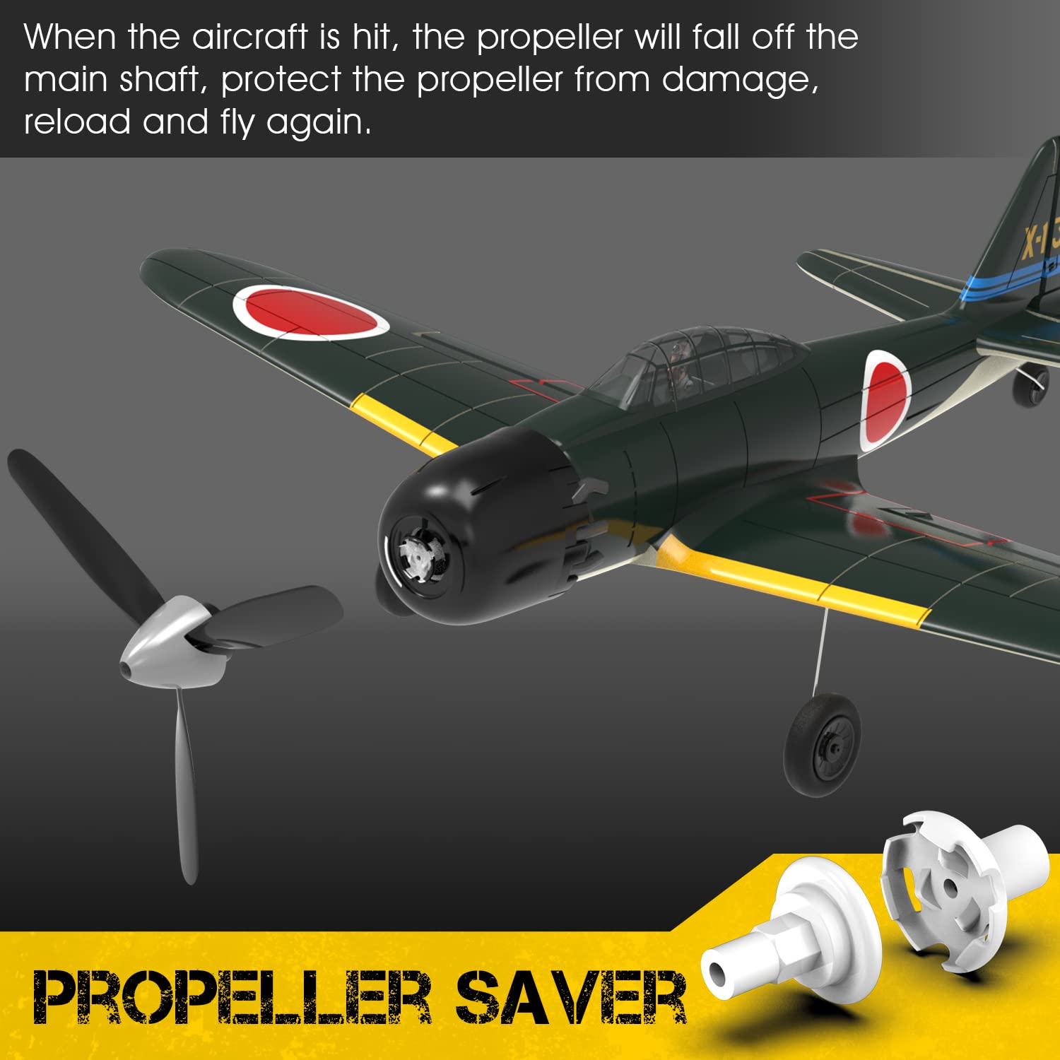 Romote Control Airplane Zero Fighter, 4 Channel RTF RC Plane with 6-Axis Gyro, WW2 Warbird Aircraft Toy Gift for Adults & Kid