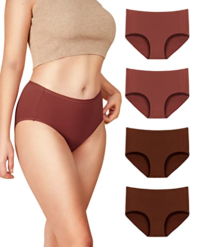 Reshinee Cotton Women's Underwear Breathable Full Briefs Soft Panties Comfort Underpants Ladies Panties 4 Pack