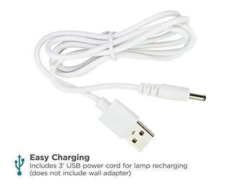 BLACK+DECKER VLED1819-BD Battery LED Desk Lamp, Dimmable with Adjustable Color Temperature, 4 Hour Battery Life, Rechargeable, Eco Friendly, White
