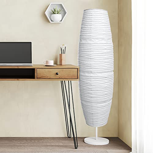 ibasenice Paper Floor Lamp Shade Classic Modern Paper Floor Light Bulb Cage Guard for Bedside Lamp Floor Lamp Living Room Decoration