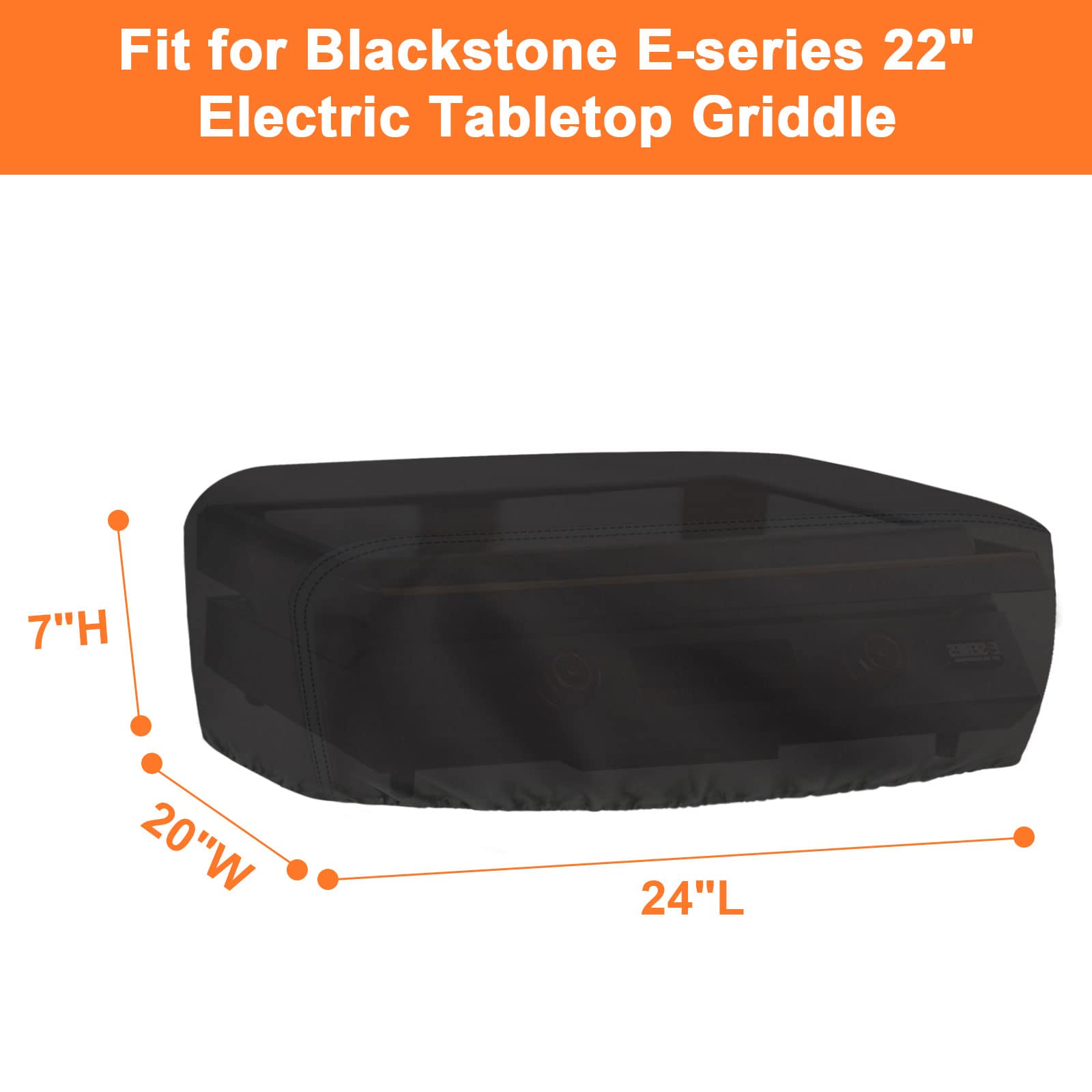Jungda Grill Cover for Blackstone E-Series 22" Electric Tabletop Griddle,Waterproof Small Table Top BBQ Grill Cover,Heavy Duty 600D Outdoor Tabletop Grill Cover