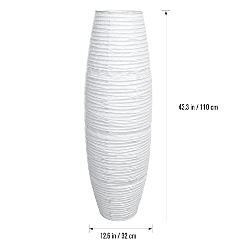 ibasenice Paper Floor Lamp Shade Classic Modern Paper Floor Light Bulb Cage Guard for Bedside Lamp Floor Lamp Living Room Decoration