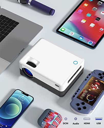 Smart Projector 1080p WiFi and Bluetooth, Arforgo 4K Supported 250 ANSI Outdoor Phone Mini Projector, Support PPT PDF Office Presentation4D 4P Keystone 50% Zoom, Prime Video, Netflix etc.
