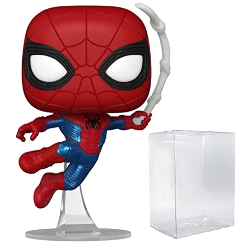 POP! Marvel: Spider-Man: No Way Home Spider-Man Finale Suit #1160 Bundled with Compatible Box Protector Case