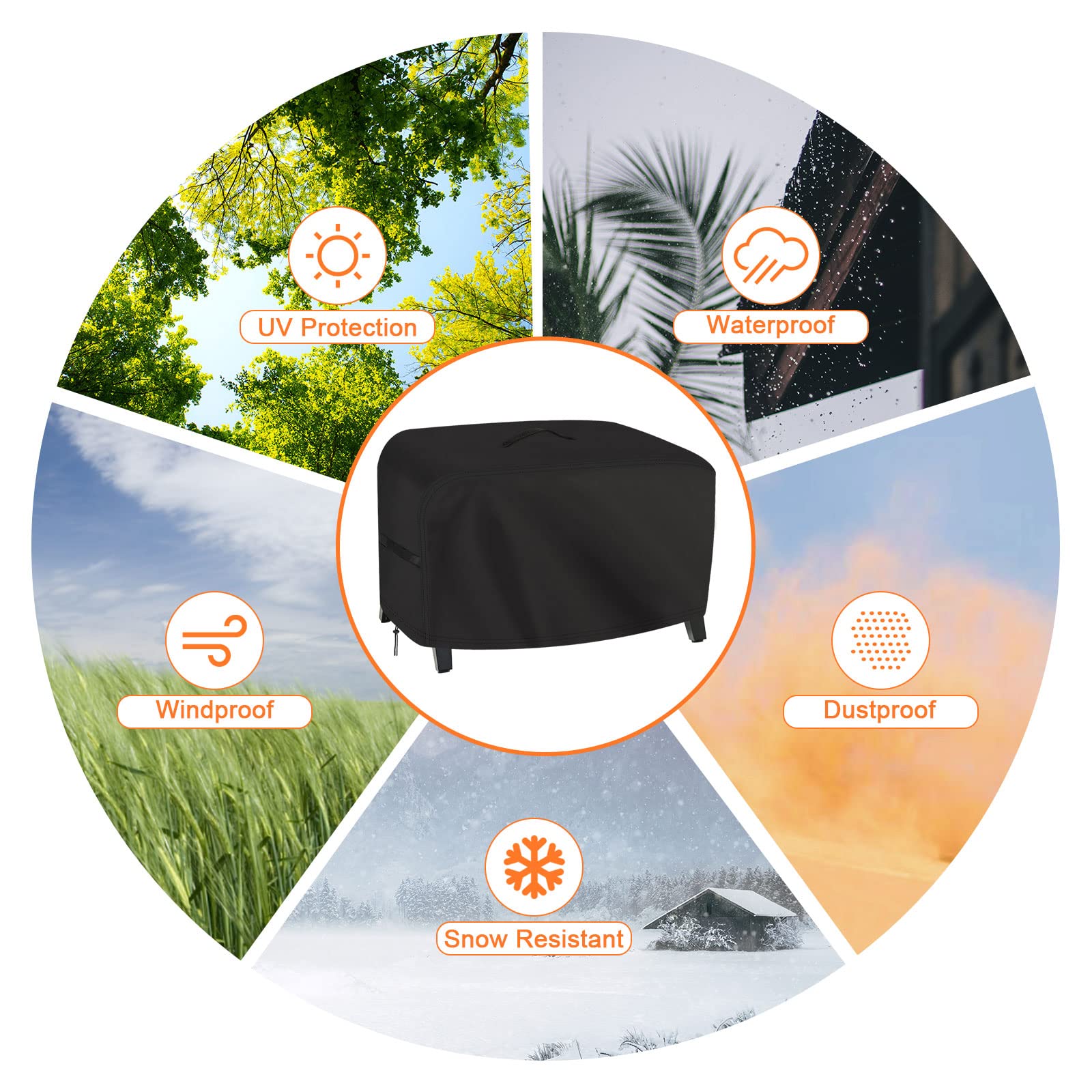 Jungda Grill Cover for Blackstone E-Series 22" Electric Tabletop Griddle,Waterproof Small Table Top BBQ Grill Cover,Heavy Duty 600D Outdoor Tabletop Grill Cover