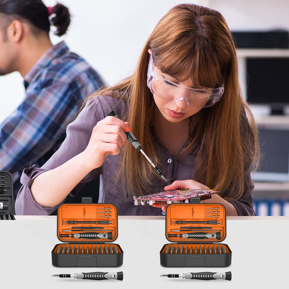 YAOASEN Precision Screwdriver Set, 132 in 1 Small Screwdriver Set with 120 Bits, Tri-Wing, Hex, Torx, for Electronics Item, Craftsman, MacBook, Phone, PS4, Game Console, Watch, Eyeglasses, Xbox, DIY