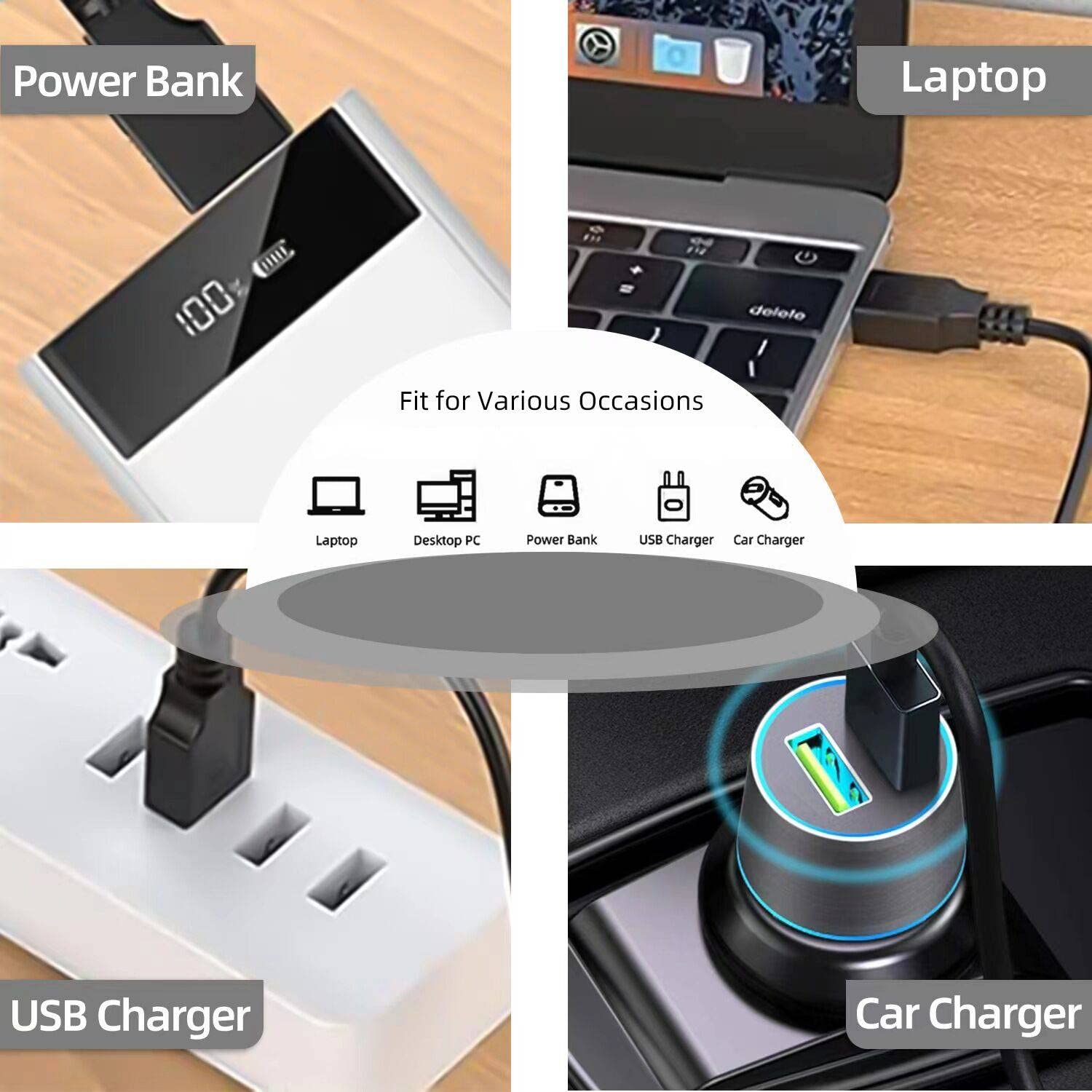[2-Pack, 3.3ft] Charger for Samsung Galaxy Watch 7/6/6 Classic/5/5 Pro/Ultra/FE, Galaxy Watch 4/3/Active 2/Active Charger Fast Charging