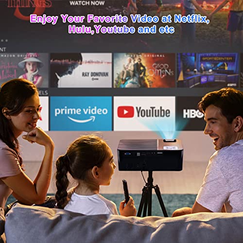 5G WiFi Bluetooth Projector, Full HD Native 1080P Projector 10000 Lumens Support 4K,Zoom,Keystone Correction,Compatible w/ TV Stick, iOS, Android,Laptop[Carrying Bag Included]