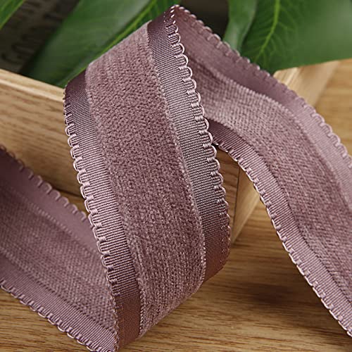 10 Yards/Roll Double Sided Polyester Flocking Belt Bowknot Hair Bow Knot Clothing Hat Decoration Lace Velvet Ribbon