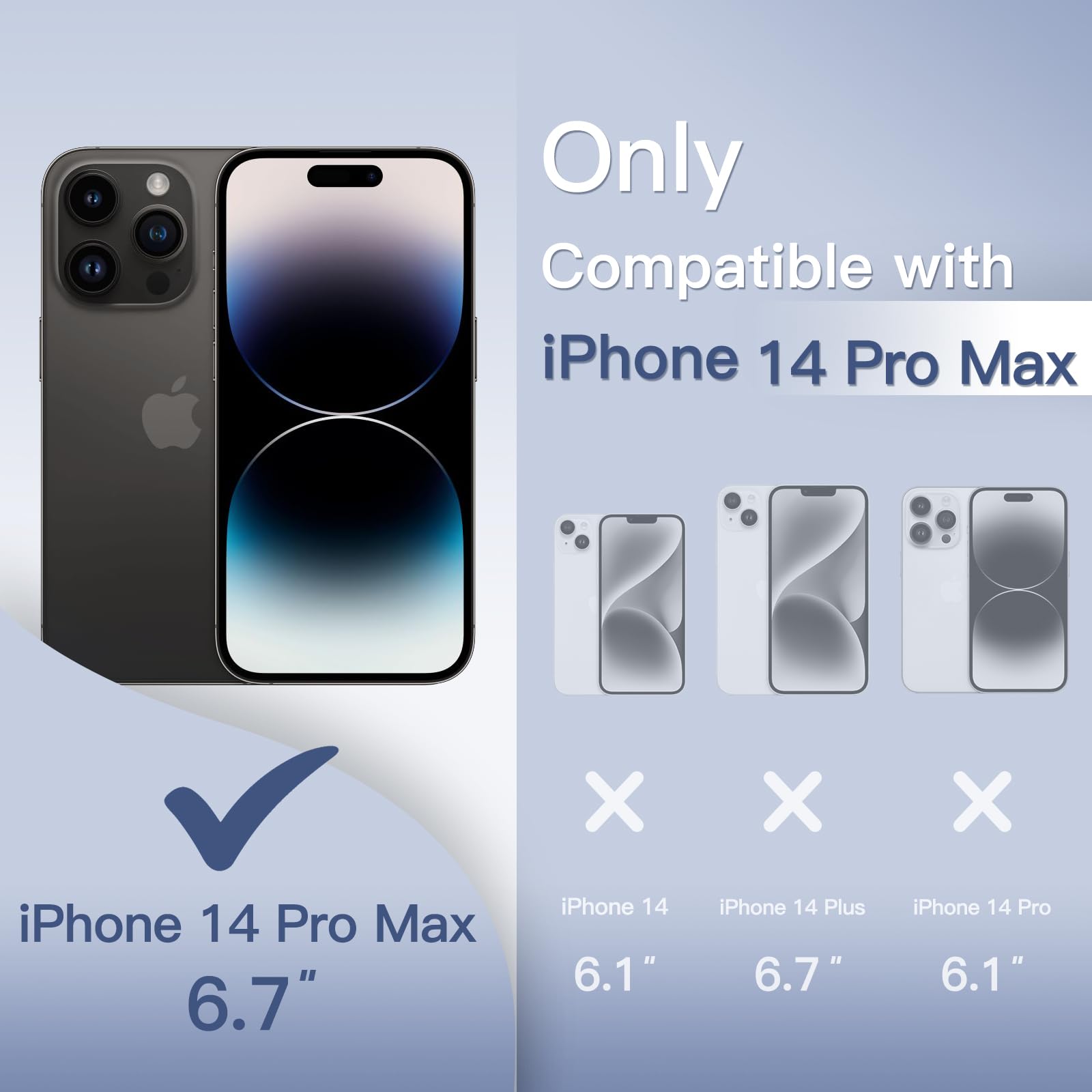 JETech Ultra Slim Case for iPhone 14 Pro Max 6.7-Inch, Camera Lens Cover Full Protection, Lightweight Matte Finish PP Hard Minimalist Case, Support Wireless Charging (Black)