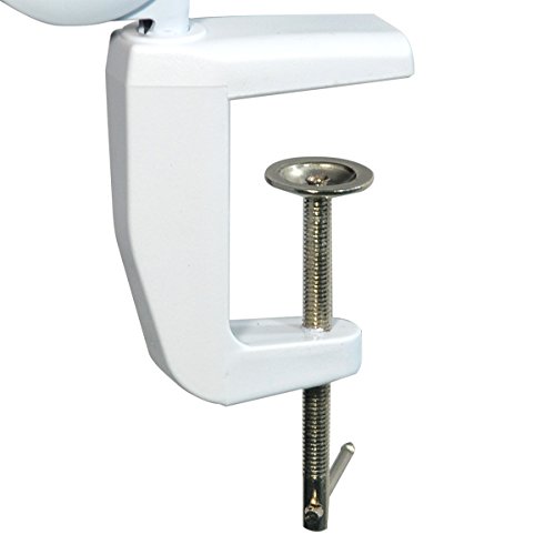 (Glass Lens) Professional LED Magnifying Lamp with Clamp, 7x6 inch Glass Lens, 1200 Lumens 5600K-6000K Daylight Bright 60 SMD LED, Work Light Mounting Bracket Clamp (5 Diopter) BoliOptics MG16302211