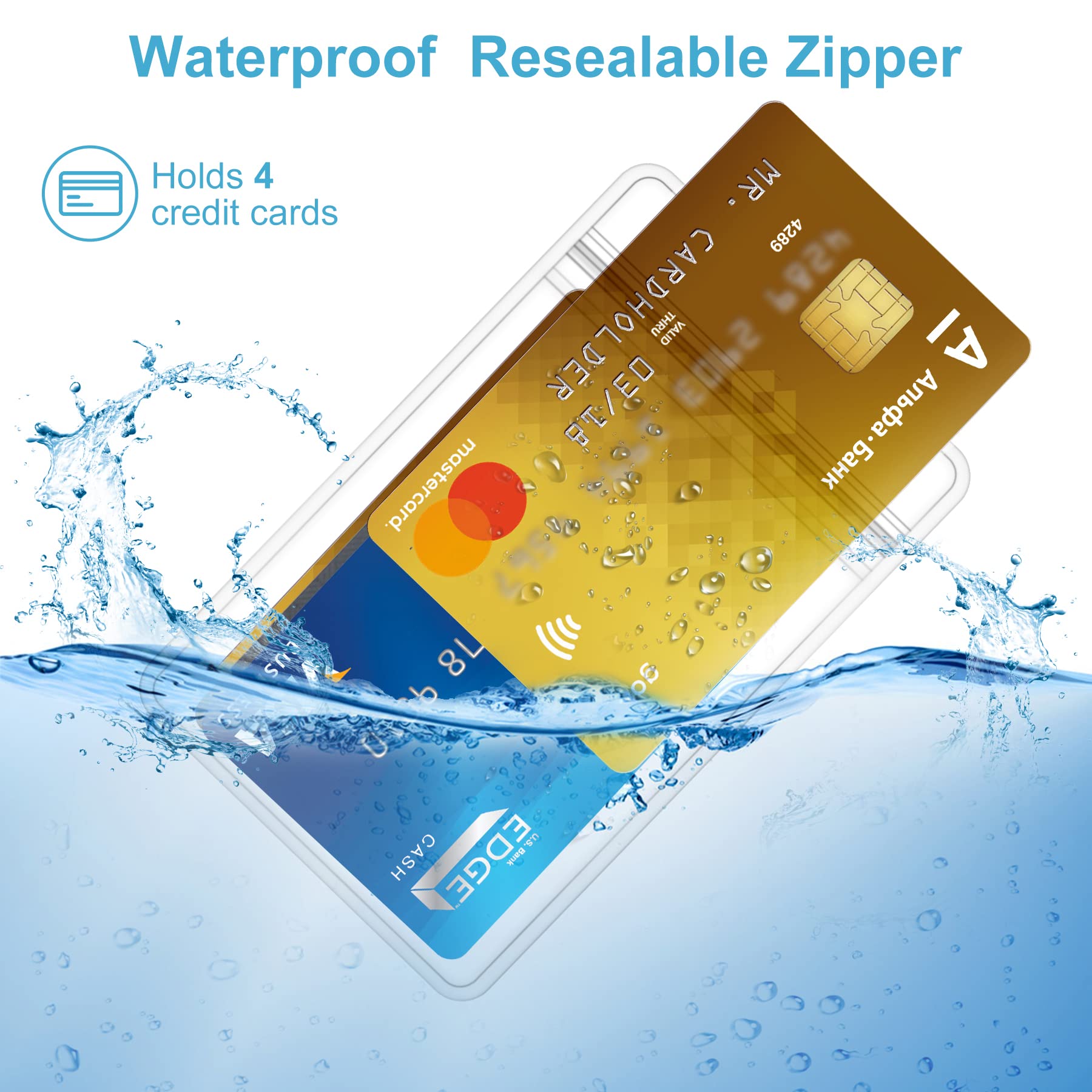 Abeyath 200 Pack Extra Thick ID Badge Holder Vertical Clear ID Card Holder with Waterproof Resealable Zip Name Tag Holder for Nurses, ​School and Office（ 2.25x2.5Inch）