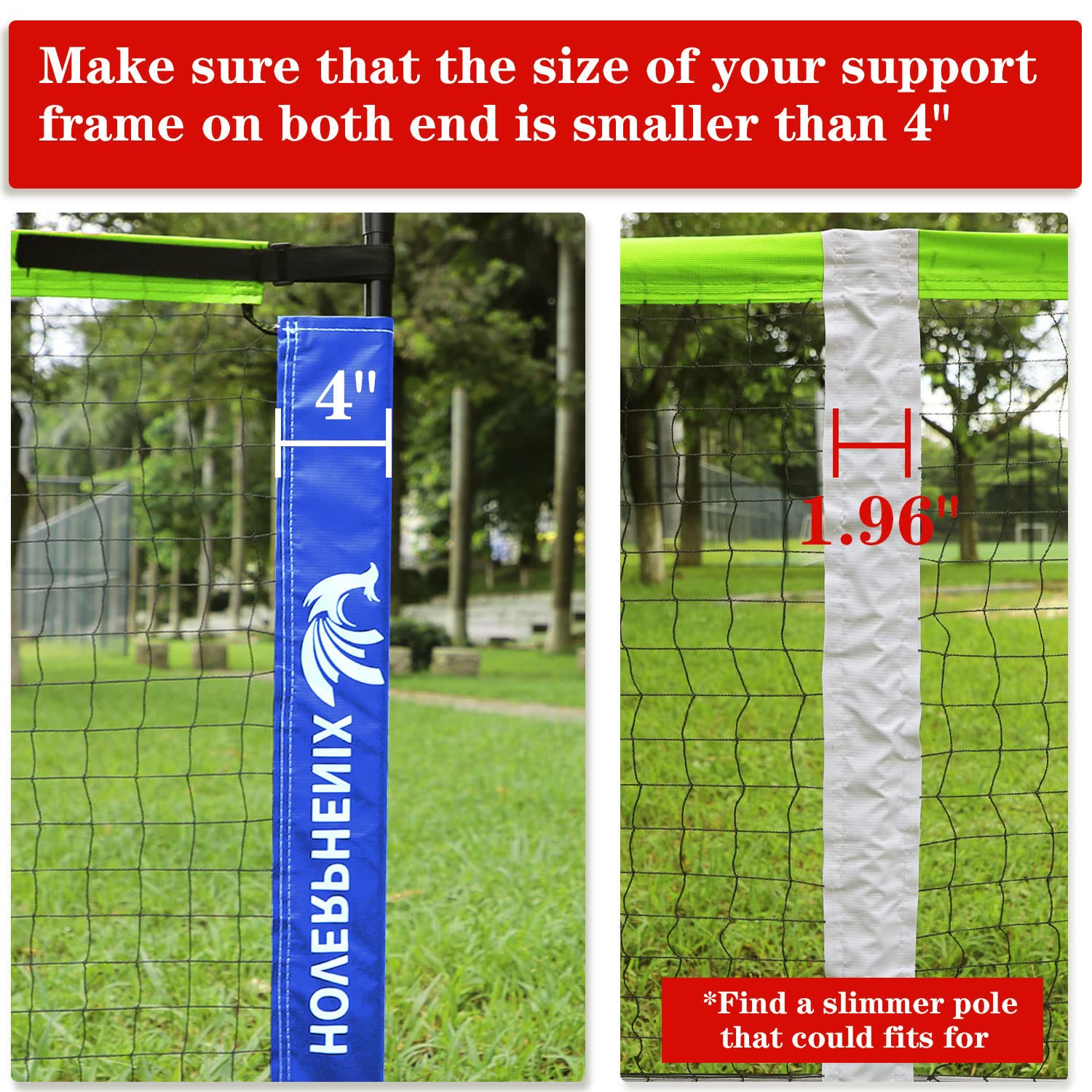 Pickle Ball Replacement Net 22ft x 3ft for Indoor and Outdoor Fits for Most Free-Standing Pickle Ball Frame Come with 4 Outdoor Pickle Balls (Net Only)