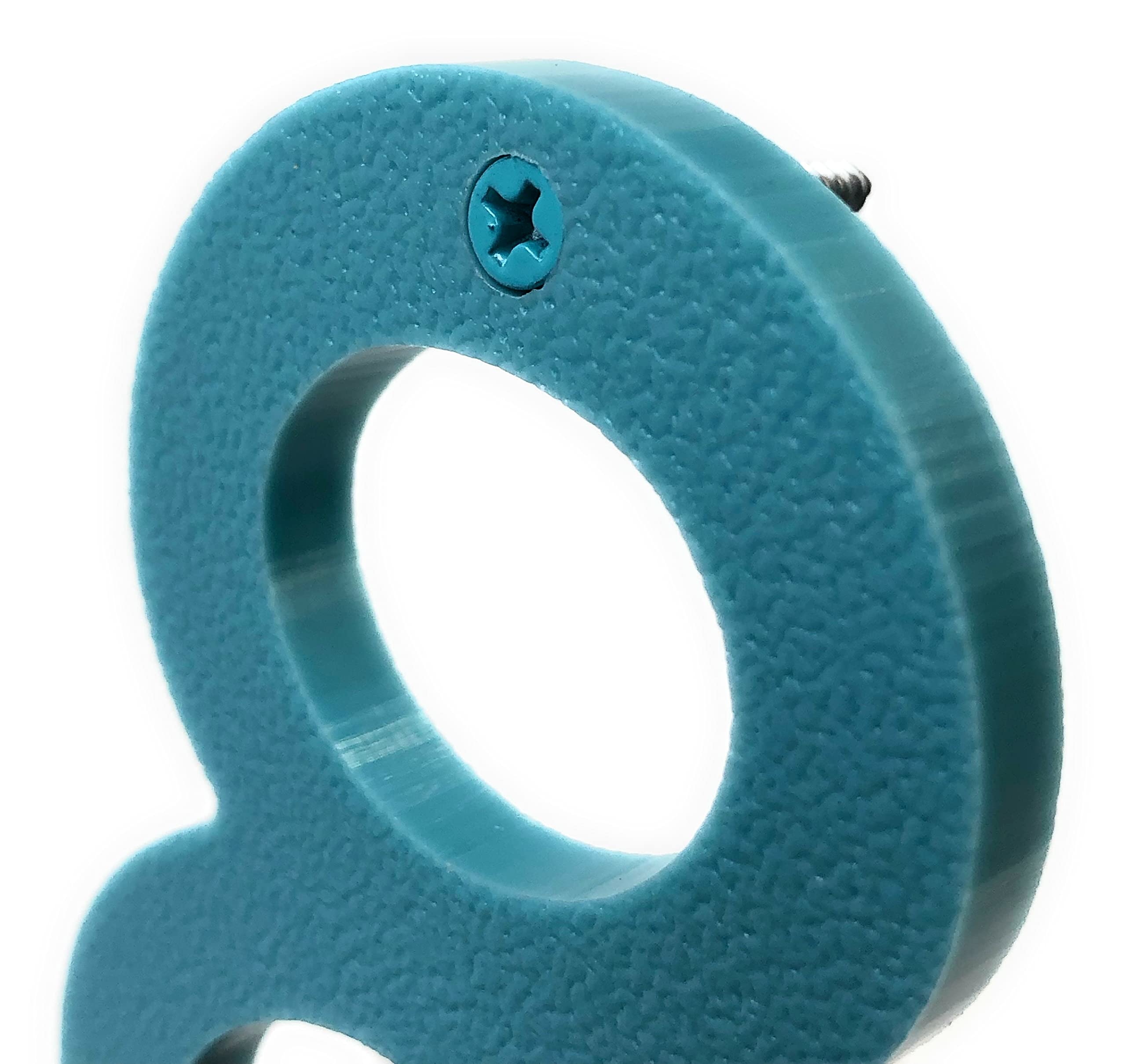 Aqua House Numbers for Mailbox Post, 4 Inches tall, plastic with stainless steel screws included (B)