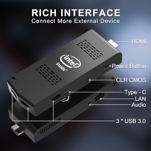 AIOEXPC Mini PC Stick Intel Celeron J4125 Windows 11 Pro 8GB DDR4 1TB SSD Compute Stick Support 4K HD, Gigabit Ethernet, 2.4G+5.0G Dual Band Wi-Fi, USB 3.0 Port, Bluetooh 4.2