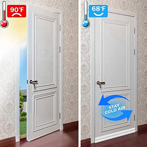Resdenio Door Draft Stopper Weather Stripping - 37 Inch Door Stoppers for Bottom of Door Seal Gap Reduce Noise and Dust, Under Door Draft Stopper (White)