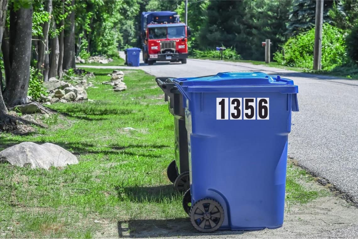 3 inch Adhesive Numbers for Mailbox, House Numbers, Reflective Number Sticker, Mailbox Decals, Address Number, Trash Cans Decal, for Outside (Black/White)