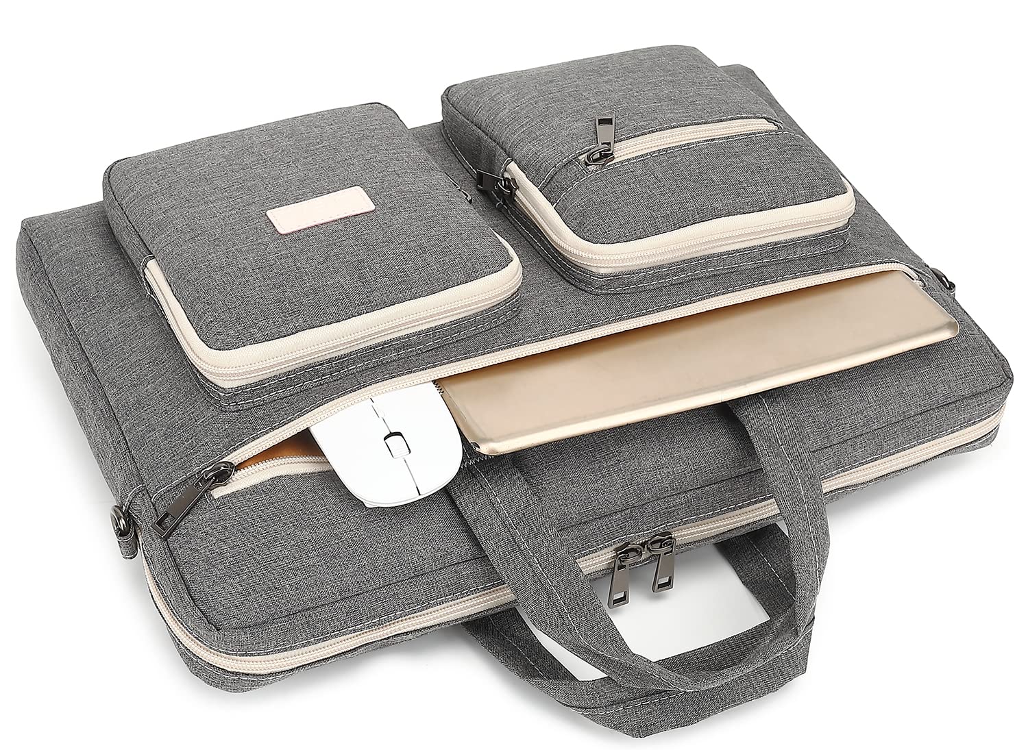 Ezrelia15-15.6 inch Laptop Shoulder Bag, for MacBook Pro 16, Hp Lenovo Dell 14 inch Waterproof Messenger Bag Case Sleeve