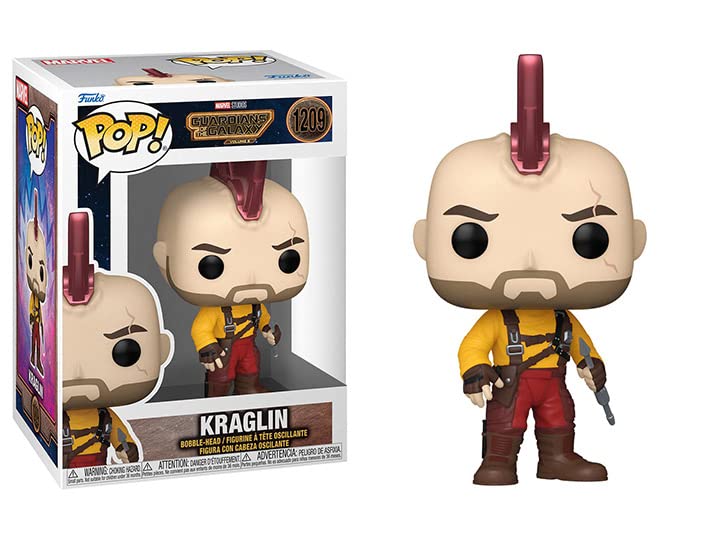 POP Marvel: Guardians of The Galaxy Volume 3 - Kraglin Funko Vinyl Figure (Bundled with Compatible Box Protector Case), Multicolored, 3.75 inches