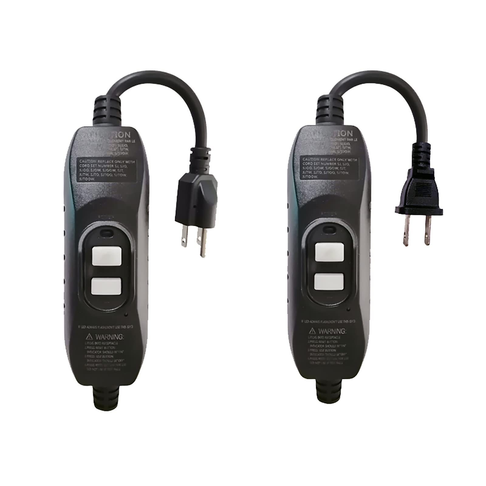 GFCI Replacement Inline Assembly 3 Wires , Auto-Monitor,Manual Reset, Waterproof, Ground Fault Circuit Interrupter for Power Pressure Washer, Power Tools, Lawn , Pool Pump,