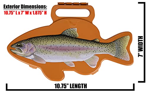 Flambeau Outdoors Wild Bite Fishing Tackle Box Kit | Orange/Trout - Tackle Box for Beginners, 25-Piece Multi-Species Tackle Assortment for Catching Bass/Panfish/Trout, Spade and Plier Multi-Tool
