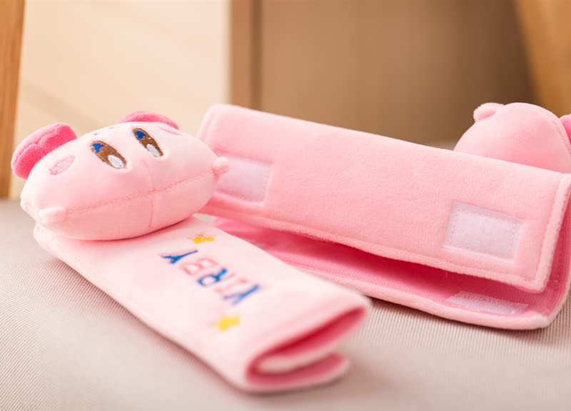 Frycihjk Kawaii Car Seat Belt Cushions Shoulder Pad -2 Pieces Cute car Decor Plush Soft Belt Protector Cushions Shoulder Pads for a More Comfortable Driving