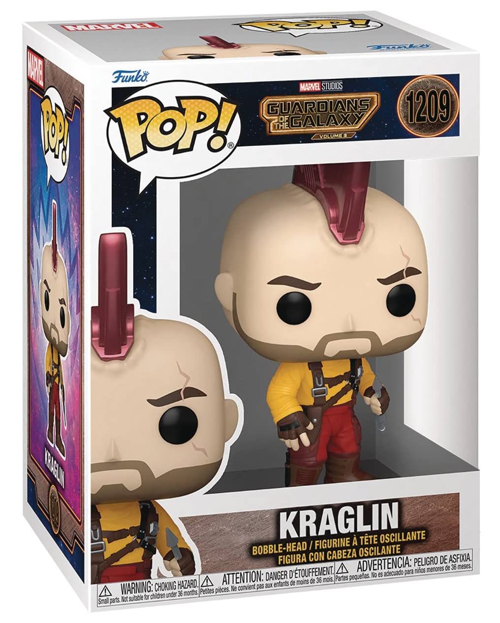 POP Marvel: Guardians of The Galaxy Volume 3 - Kraglin Funko Vinyl Figure (Bundled with Compatible Box Protector Case), Multicolored, 3.75 inches