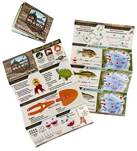Flambeau Outdoors Wild Bite Fishing Tackle Box Kit | Orange/Trout - Tackle Box for Beginners, 25-Piece Multi-Species Tackle Assortment for Catching Bass/Panfish/Trout, Spade and Plier Multi-Tool