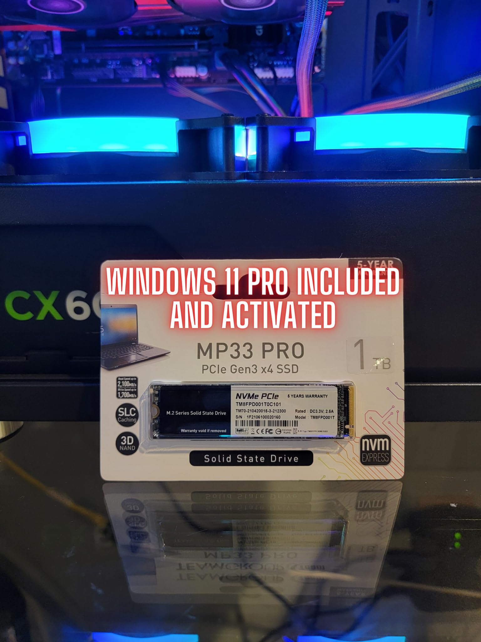 (Windows 11 Pro Installed and Activated) 1TB MP33 M.2 NVMe SSD