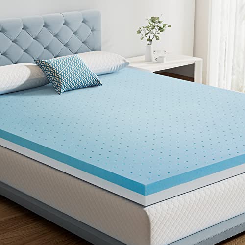 Maxzzz 3 Inch Gel Memory Foam Twin Mattress Topper, Firm Mattress Topper Twin, High Density Firm Foam Bed Topper for Back Pain Pressure Relief with Removable Cover, Certipur-Us Certified