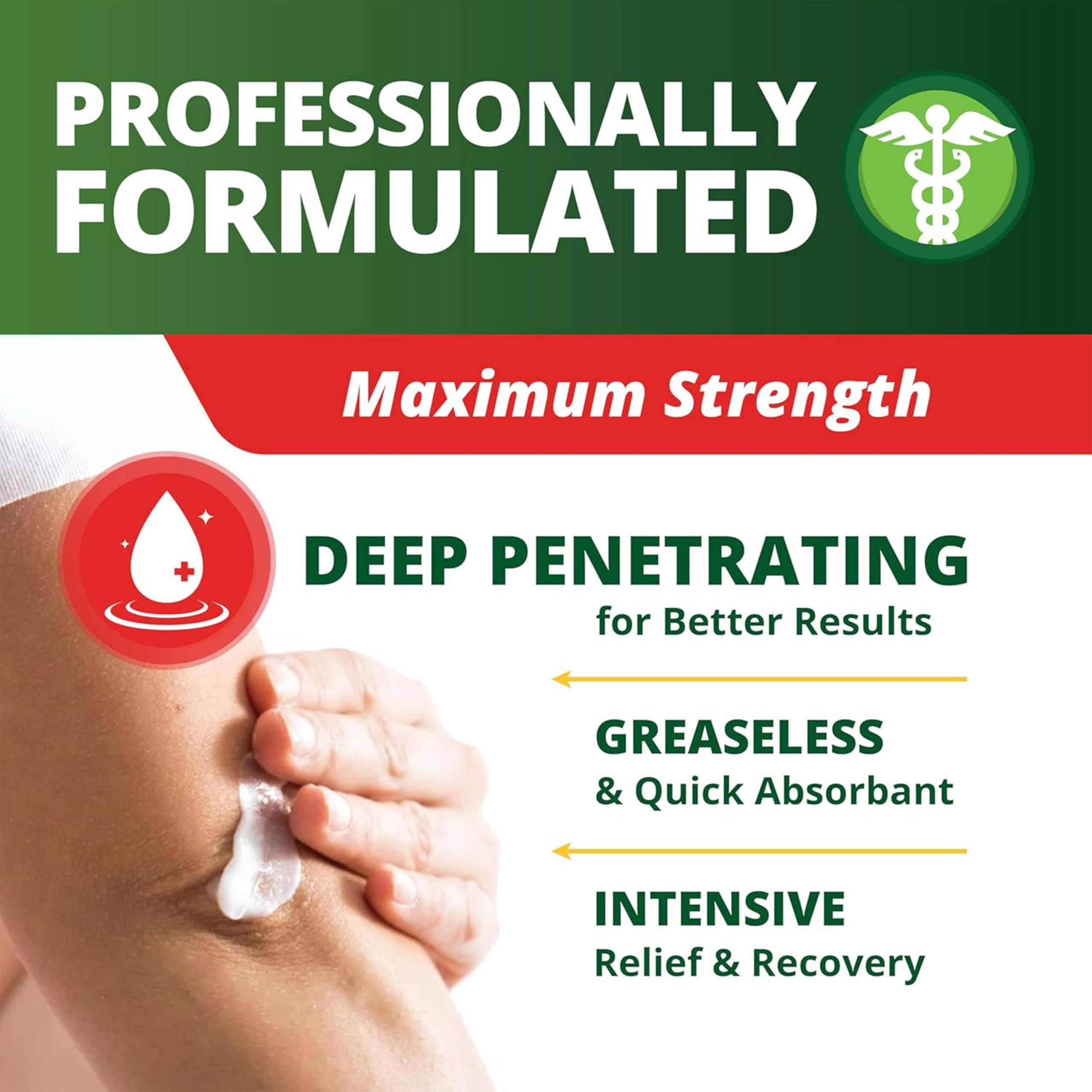 OWELL NATURALS Arthritis Pain Relief Cream, Fast-Acting, Deep Penetrating Joint & Muscle | Non-Greasy Formula for Back, Knee, Feet, Hand, Legs, Shoulder | Natural Ingredients, 2 oz