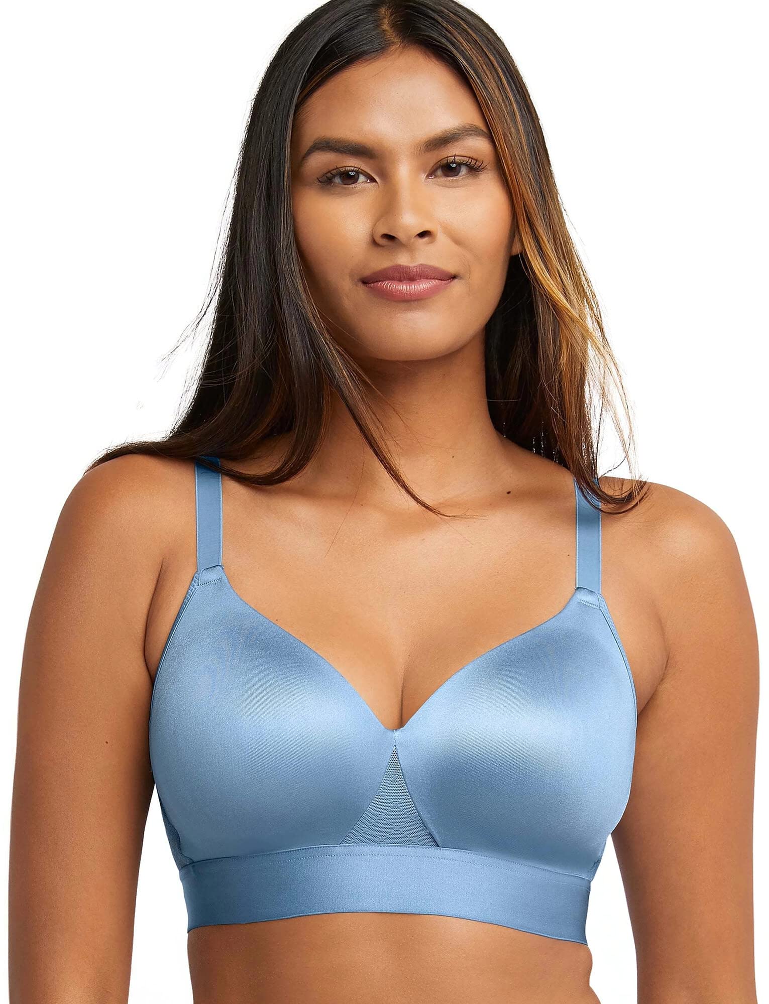 Bali One Smooth U Bounce Control Wire-Free T-Shirt Bra 38C, Blue Sky Ahead
