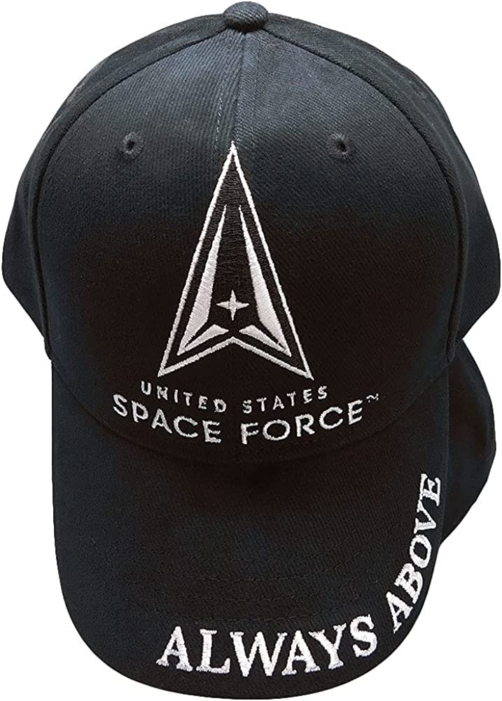 Flakita's Novelties United States Space Force Always Above Semper Supra Embroidered Baseball Cap Hat [EE] Black
