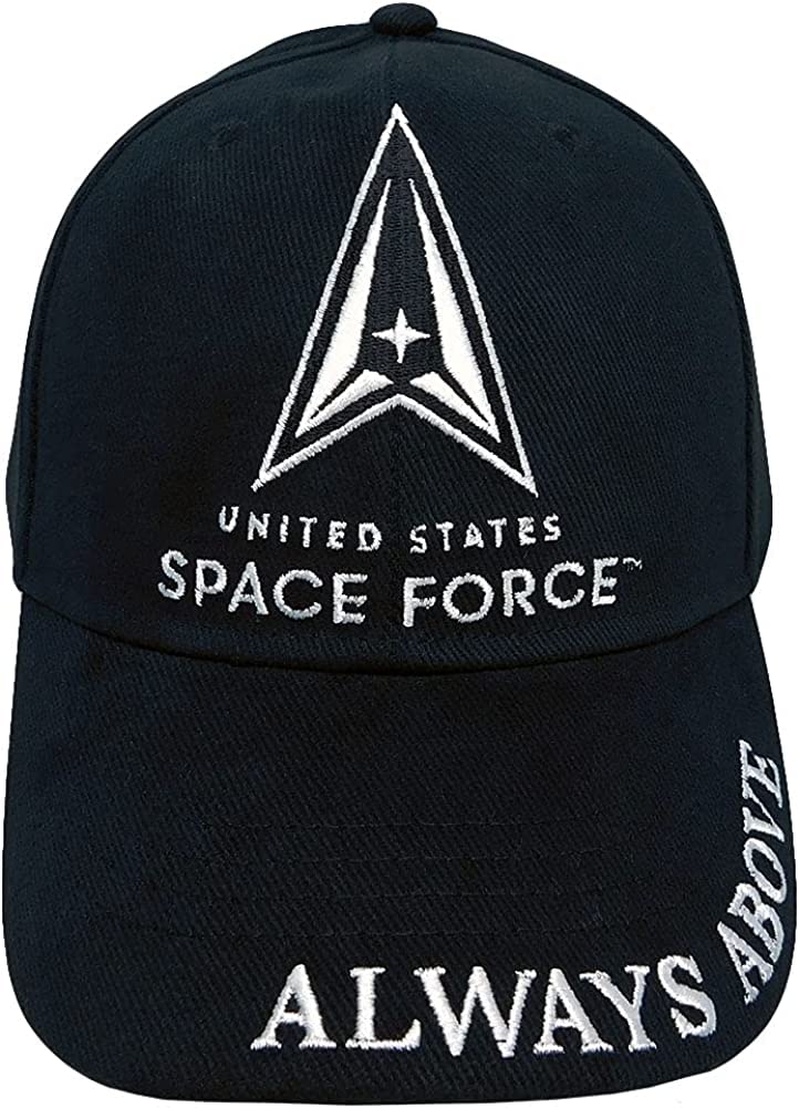Flakita's Novelties United States Space Force Always Above Semper Supra Embroidered Baseball Cap Hat [EE] Black